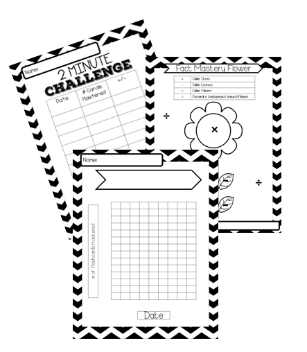 Math Facts Challenge and Printable Fact Flashcards