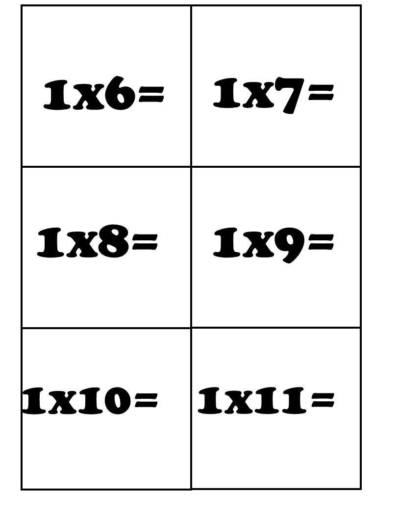 Math Facts Challenge and Printable Fact Flashcards