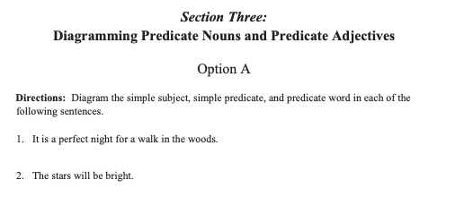 Sentence Diagramming Made Simple: Linking Verbs and Predicate Words