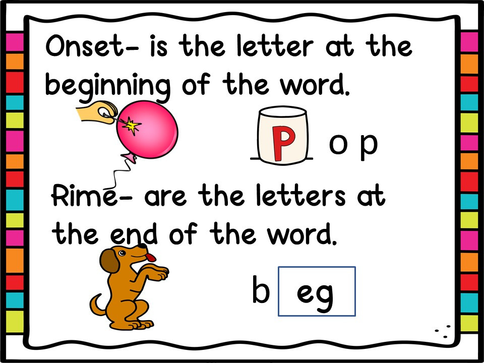 Onset and Rime Short Vowels Printable