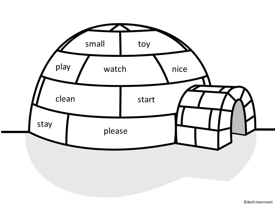 Igloo Words, Sentences, or Story Builders - Amped Up Learning
