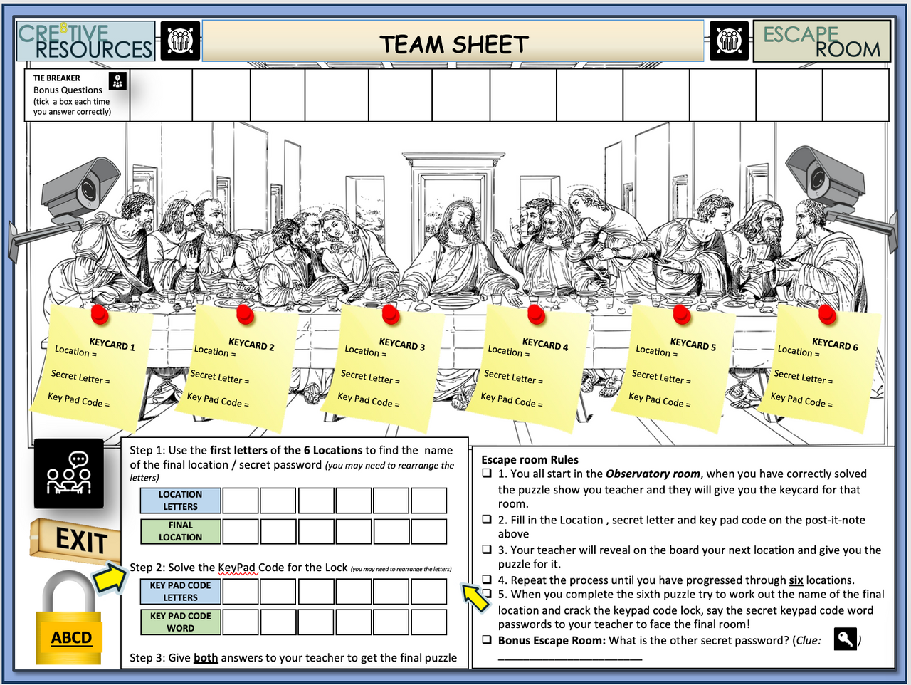 World Religions Escape Room