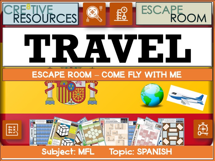 Travel and tourism Spanish Escape Room - Amped Up Learning