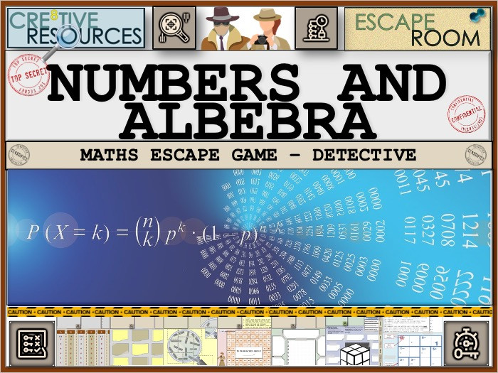 Algebra and Numbers Escape Room - Amped Up Learning