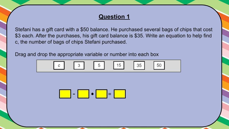 Two Step Equations STAAR 2.0 Questions