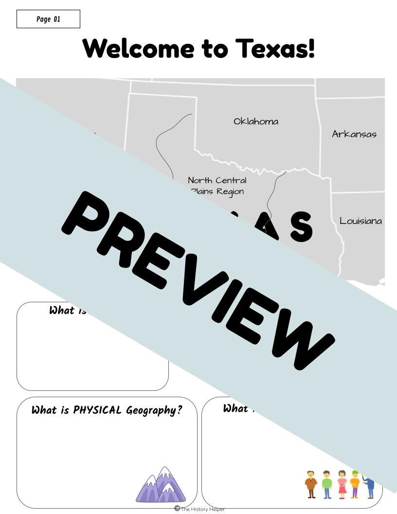 Natural Texas & its People | TX Regions | Interactive Notes | TX ...