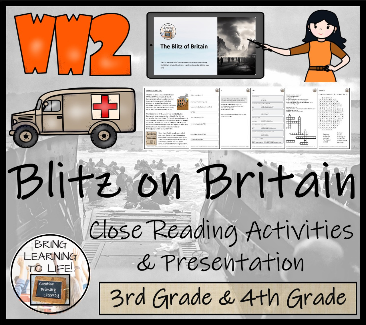 3rd and 4th grade Close Reading Activity