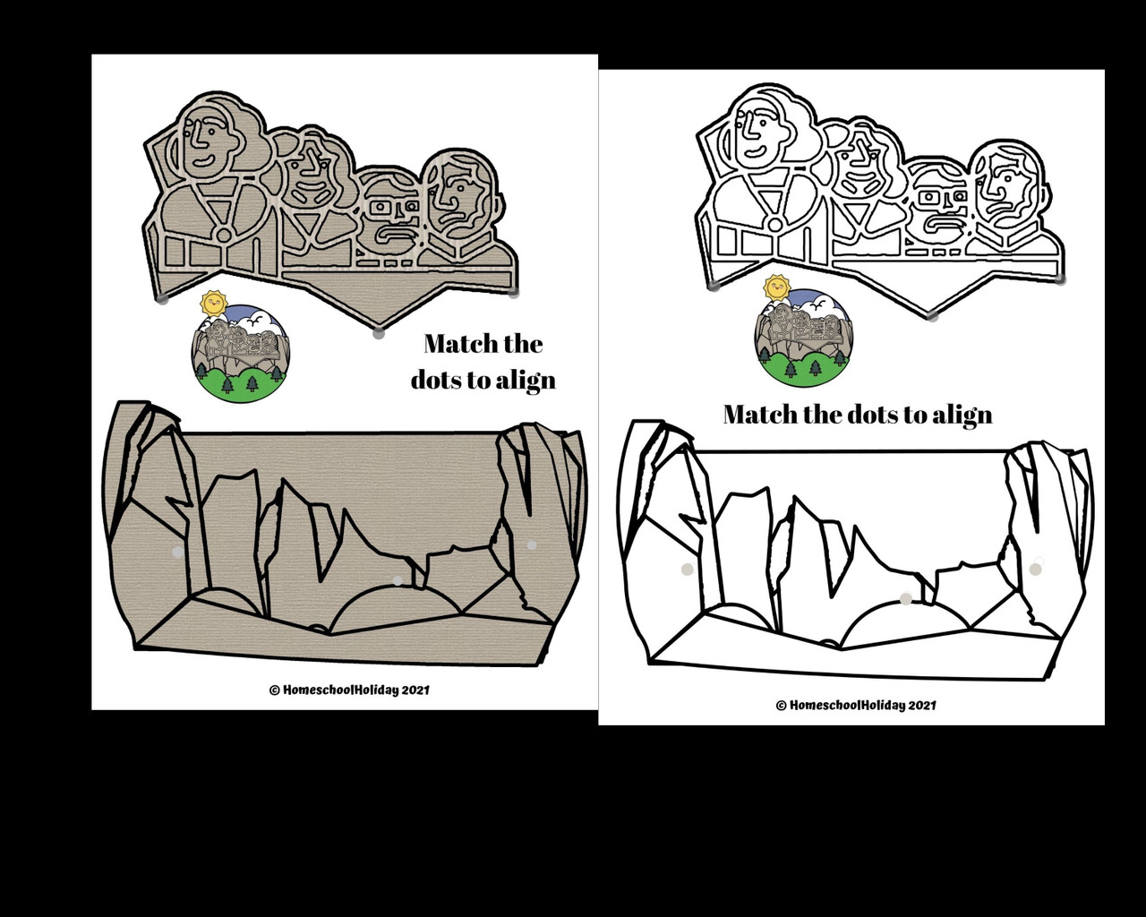 Mount Rushmore Paper Plate Craft