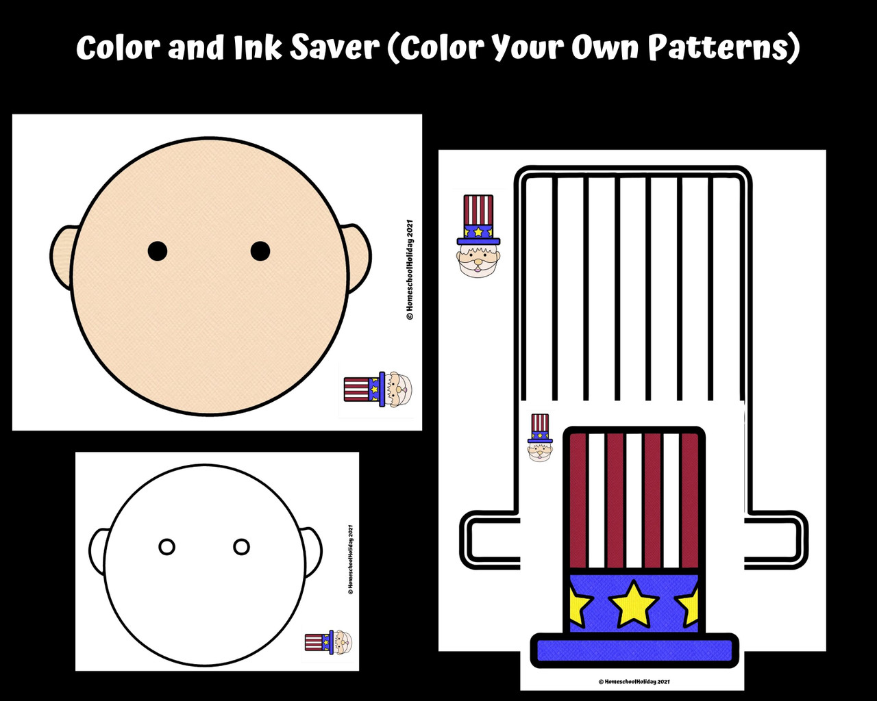 Uncle Sam Paper Plate Craft