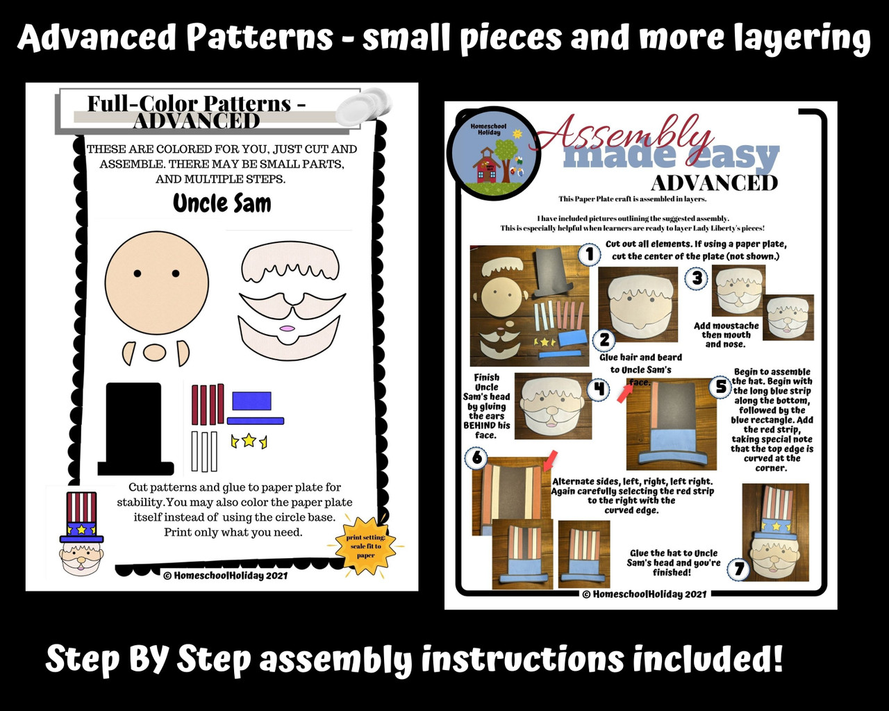 Uncle Sam Paper Plate Craft