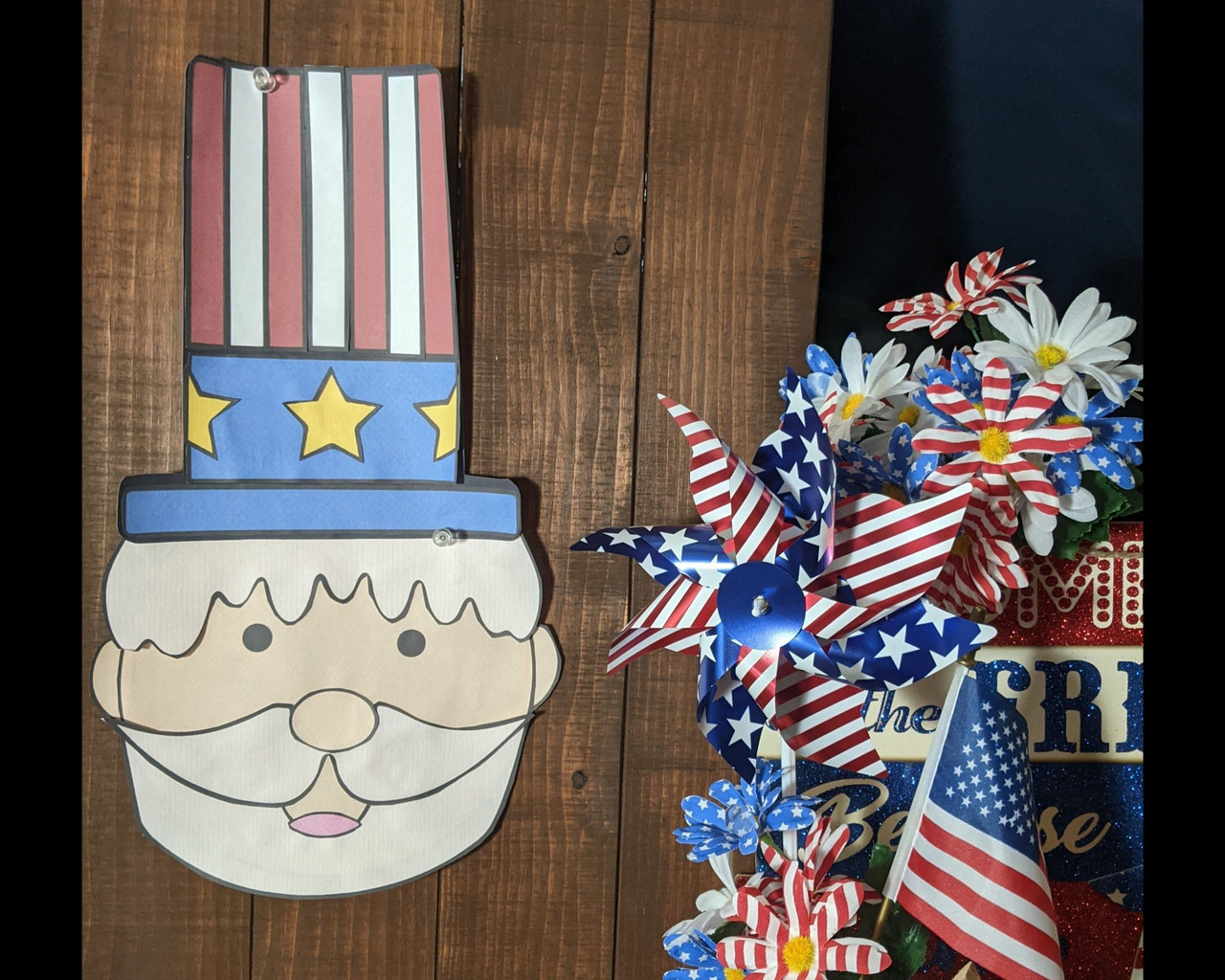 Uncle Sam Paper Plate Craft