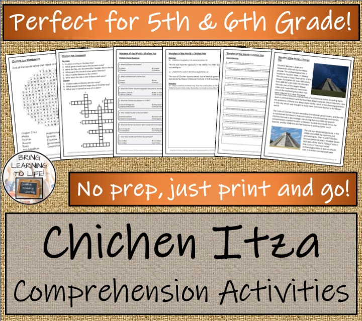 Chichen Itza Close Reading Comprehension Activity | 5th Grade & 6th Grade