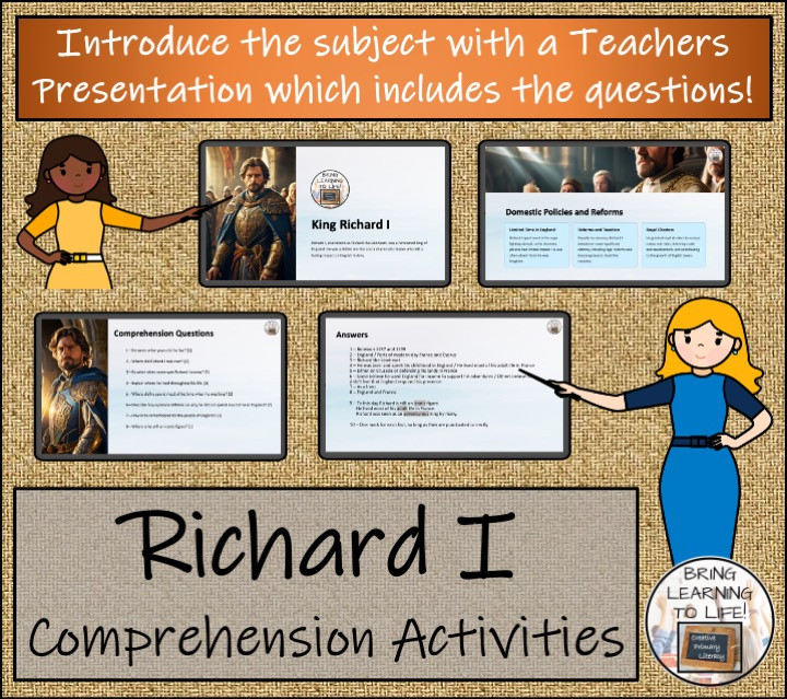King Richard I Close Reading Activity | 3rd Grade & 4th Grade