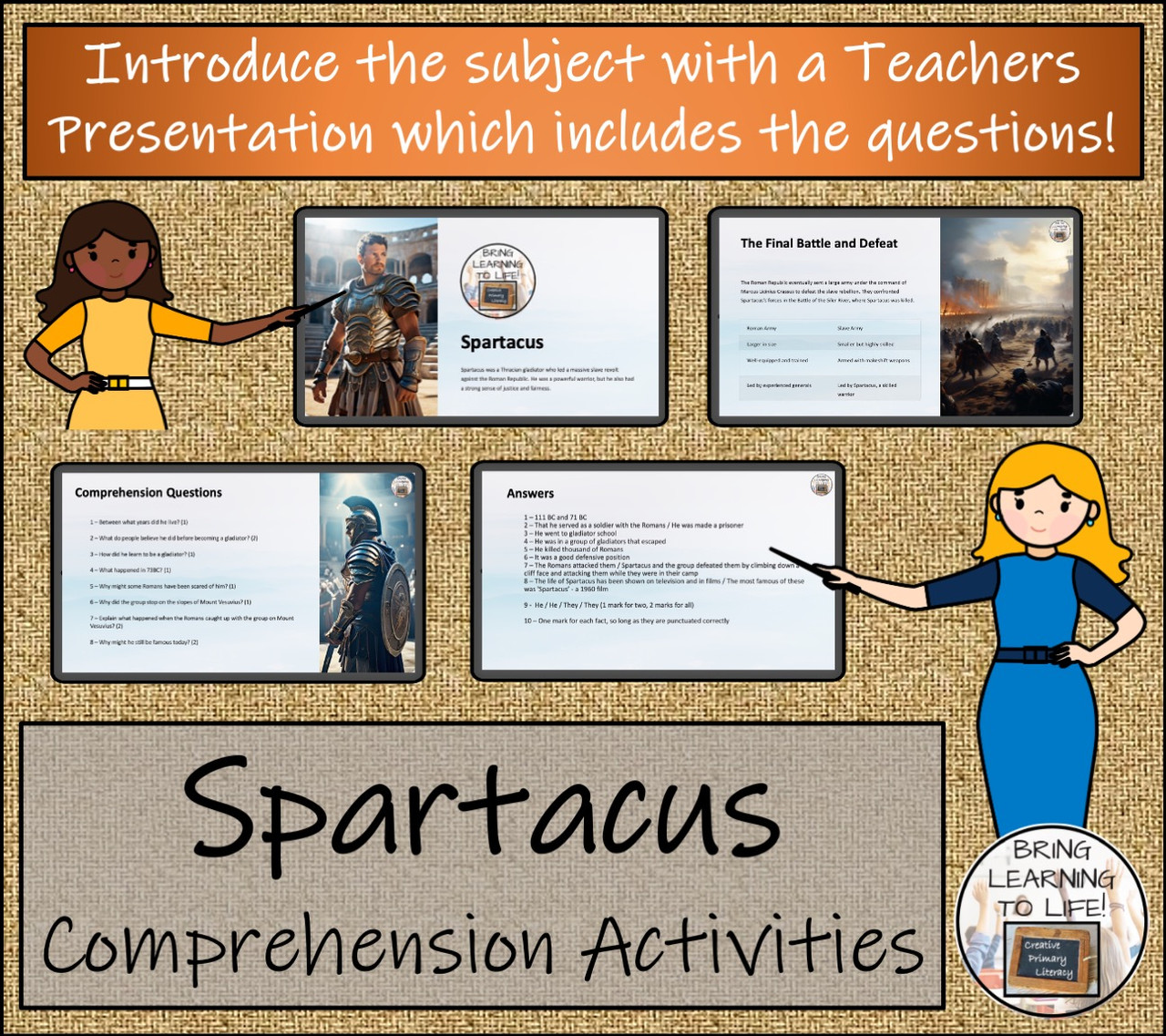 Spartacus Close Reading Activity | 3rd Grade & 4th Grade