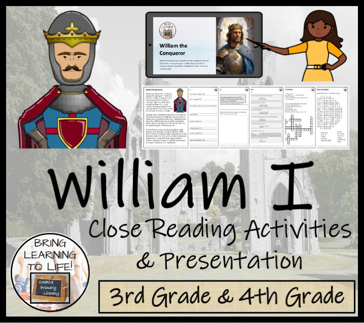 William the Conqueror Close Reading Activity | 3rd Grade & 4th Grade
