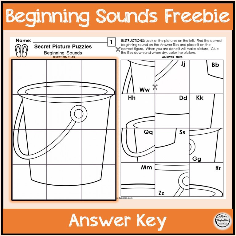 Beginning Sounds Secret Picture Puzzle