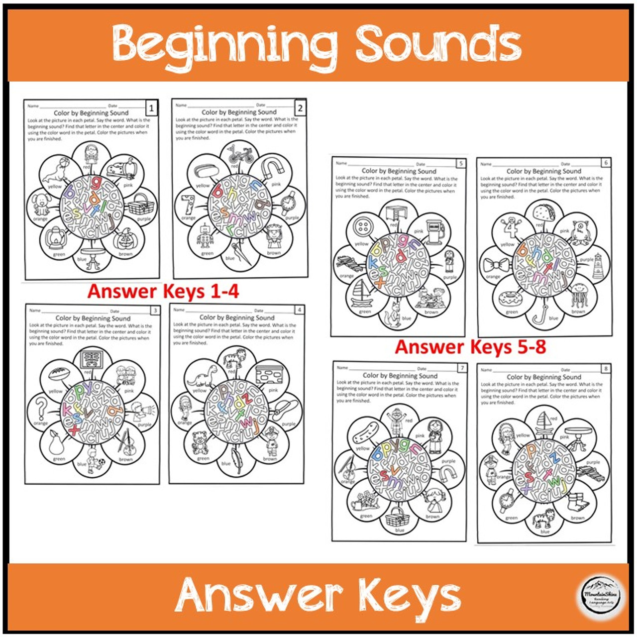 Beginning Sounds Letter Search
