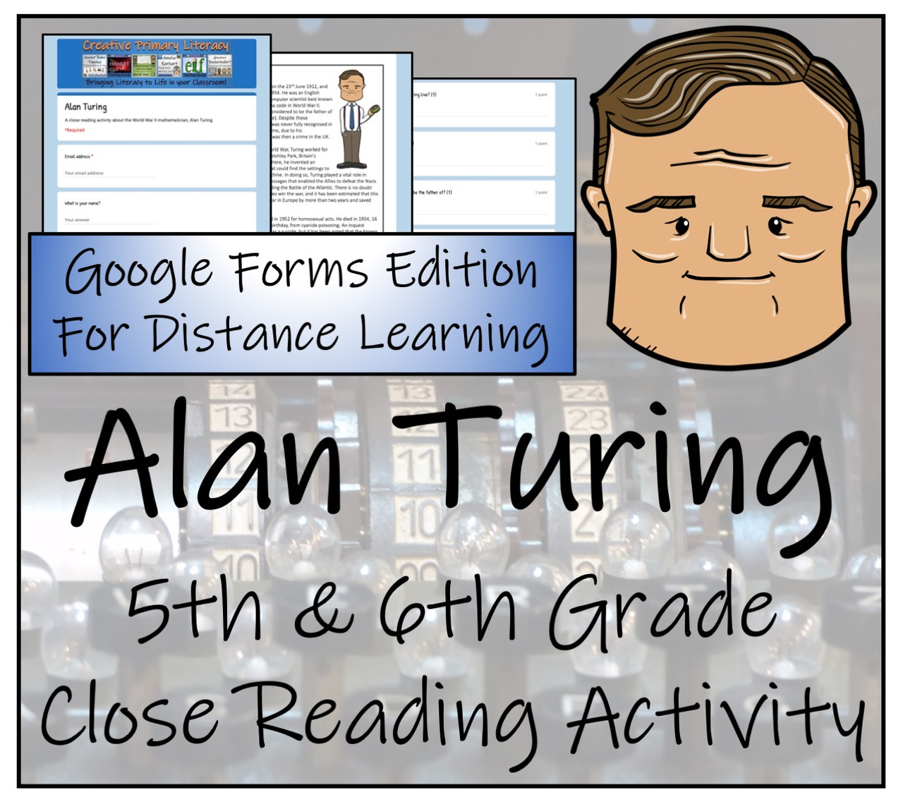 Alan Turing Close Reading Activity Digital & Print | 5th Grade & 6th ...