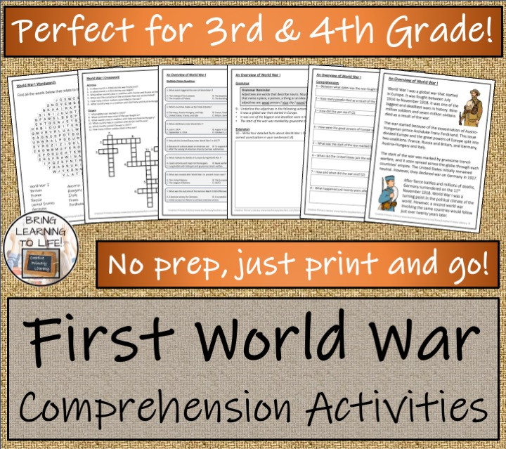 3rd and 4th grade Close Reading Activity