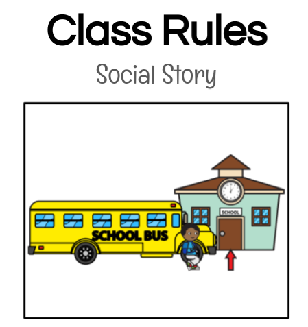 School Rules Social Stories Set for Special Education