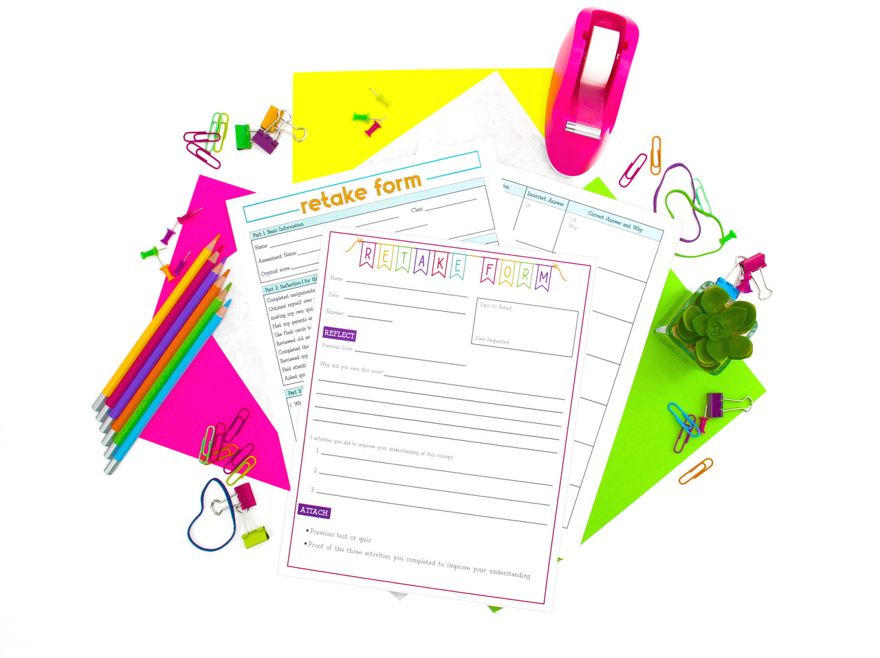 FREEBIE Retake Forms