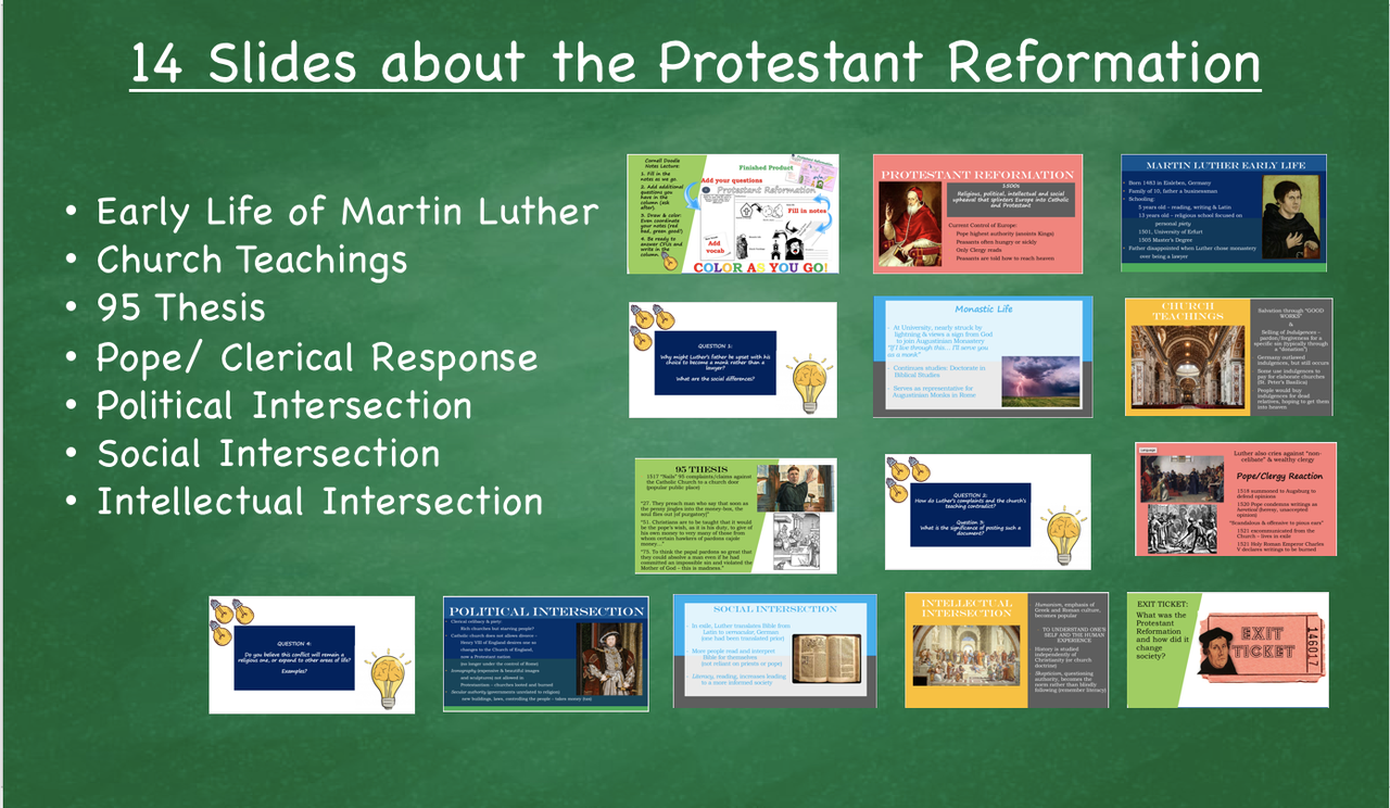 Protestant Reformation Doodle Notes & Primary Source Analysis - Amped ...