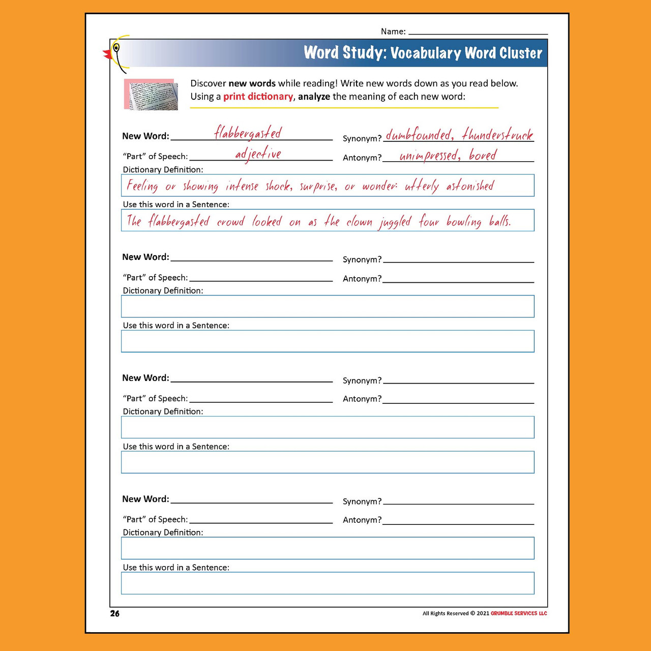 Spelling & Vocabulary Word Study GUIDE II: SEMI-PRO Elementary ...