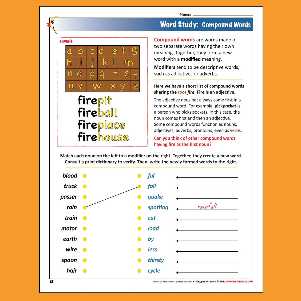 Spelling & Vocabulary Word Study GUIDE II: SEMI-PRO Elementary ...