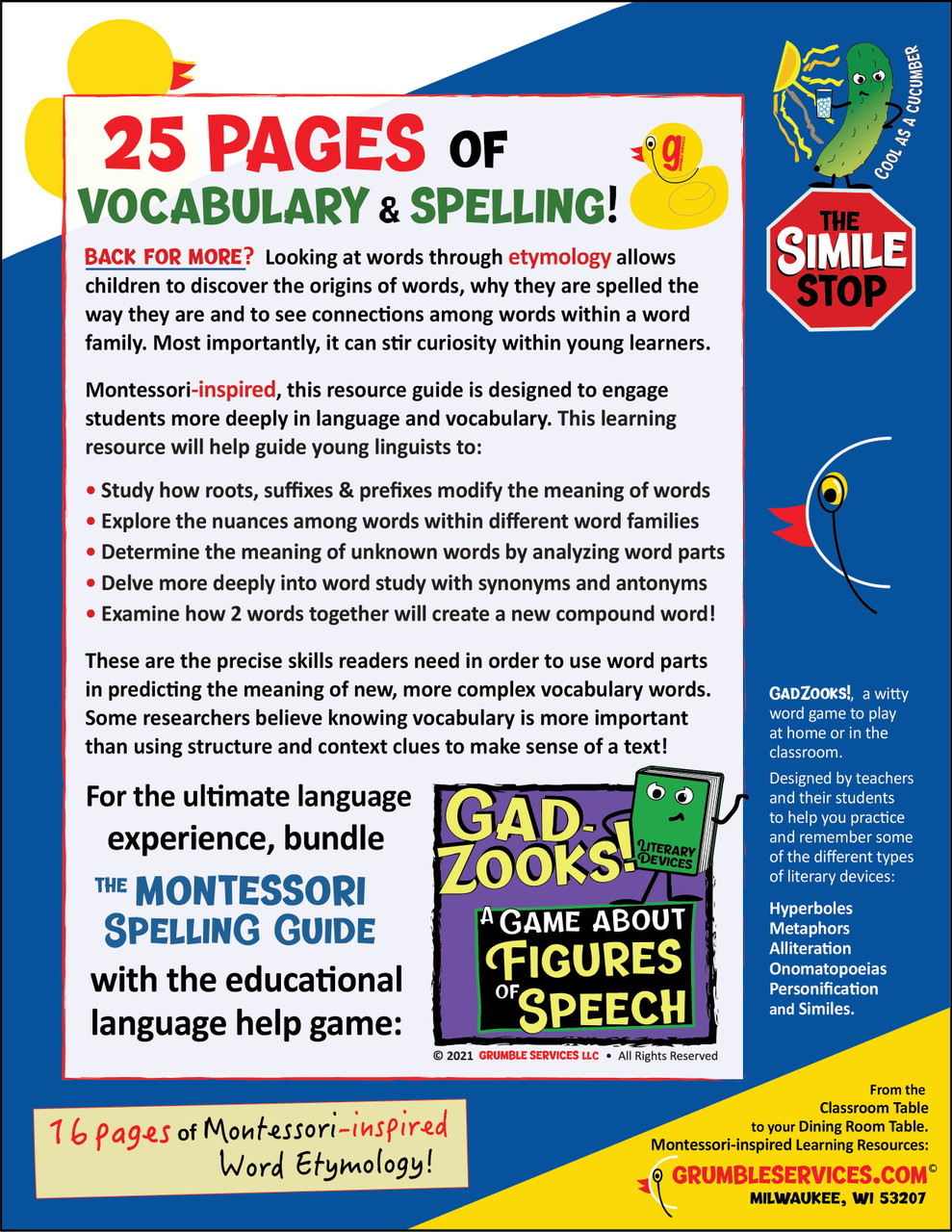 Spelling & Vocabulary Word Study GUIDE II: SEMI-PRO Elementary ...