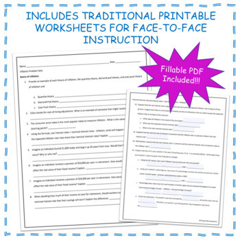 Inflation and the Consumer Price Index, CPI Worksheet Economics ...