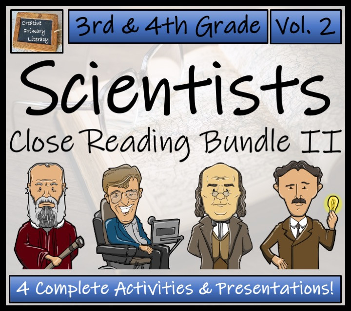 Famous Scientists Volume 2 Close Reading Activity Bundle | 3rd Grade ...