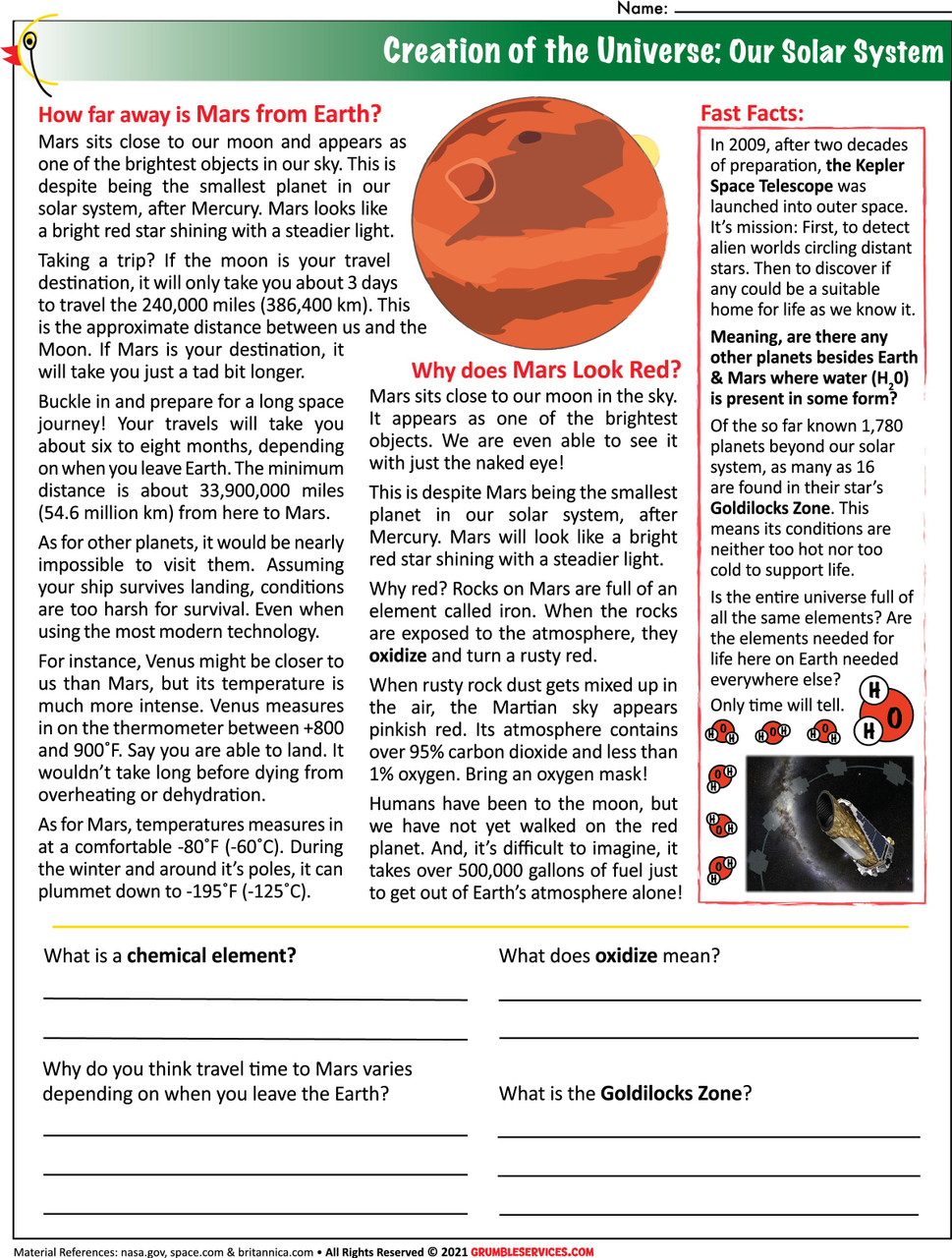 Mars: Mission to the Red Planet, Our Solar System, Mars Rover ...
