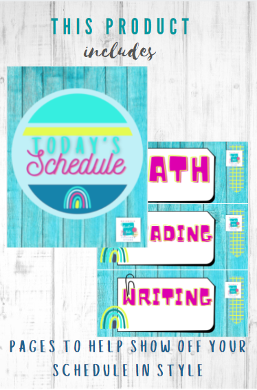 Editable Rainbow Themed Get Organized with Back to School Bonus