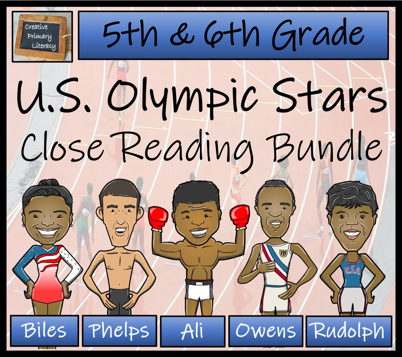 U.S. Olympic Stars Close Reading Activity Bundle | 5th Grade & 6th Grade