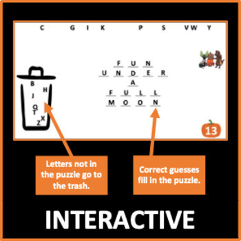 Halloween Digital Letter Guess