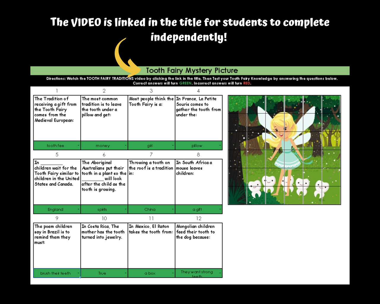 Tooth Fairy Activity Pack