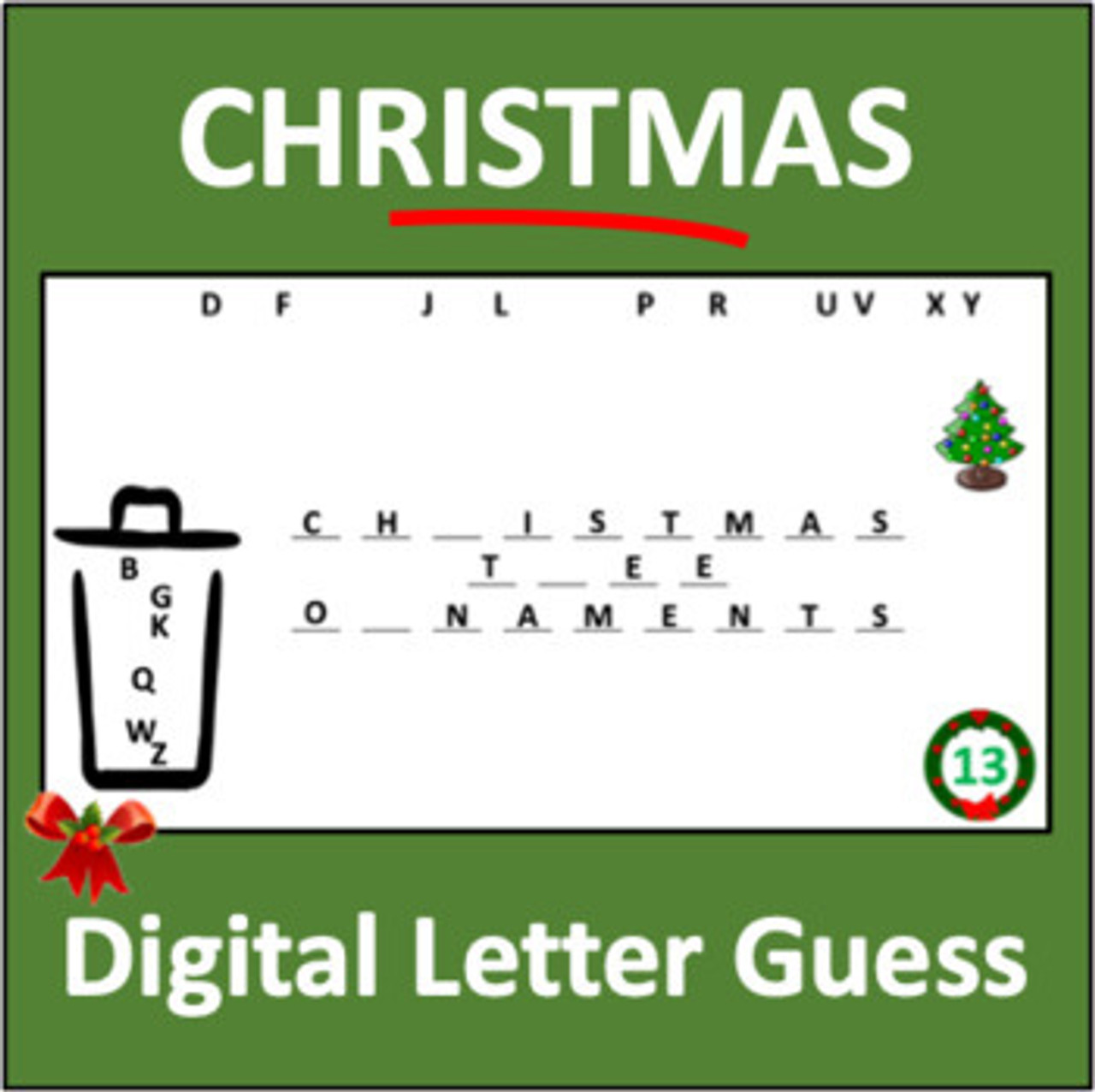 Christmas Digital Letter Guess