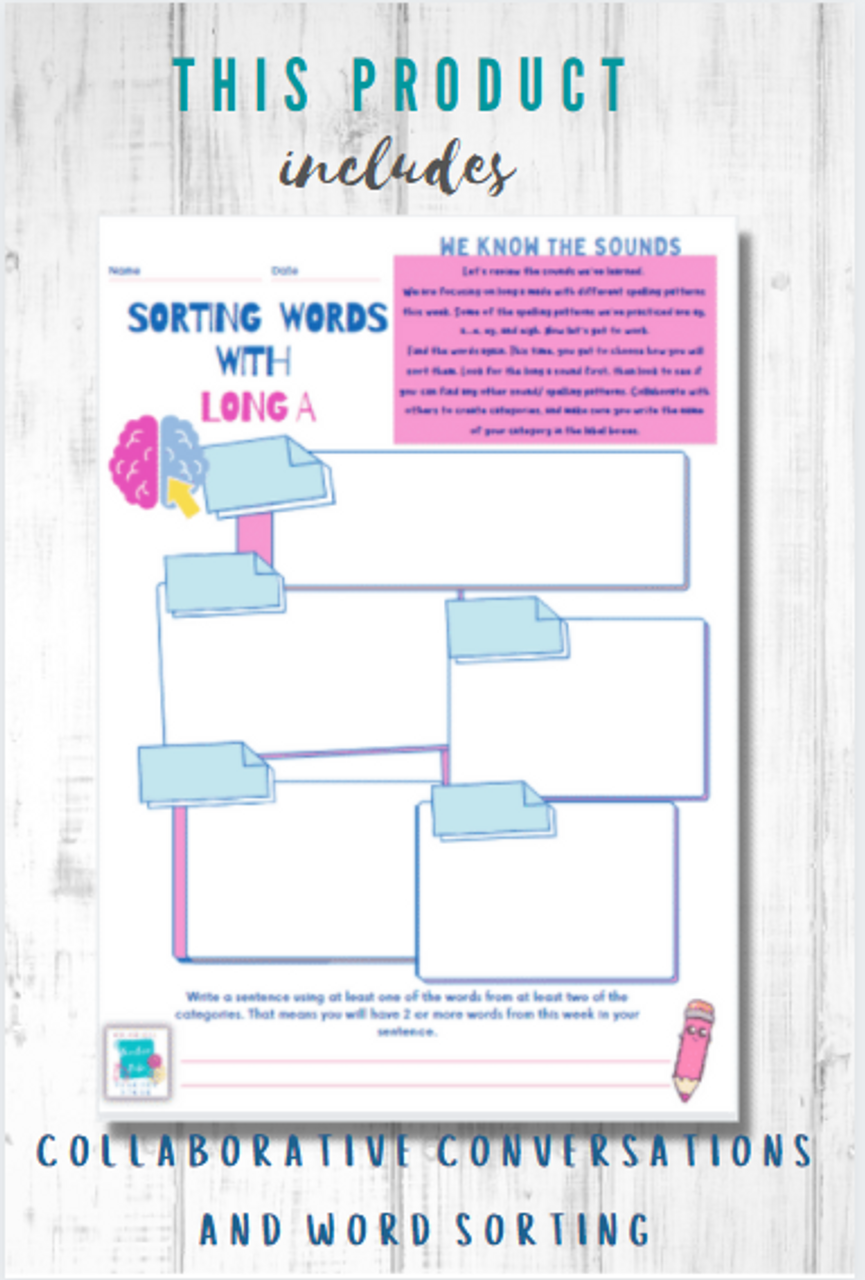 3rd Grade Weekly Spelling Routine-Long a