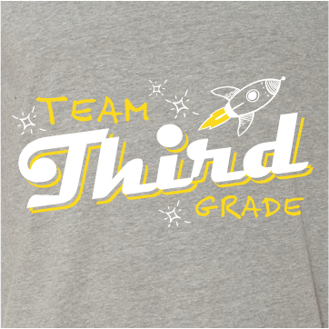TEAM THIRD GRADE" Crew Neck T-Shirt
