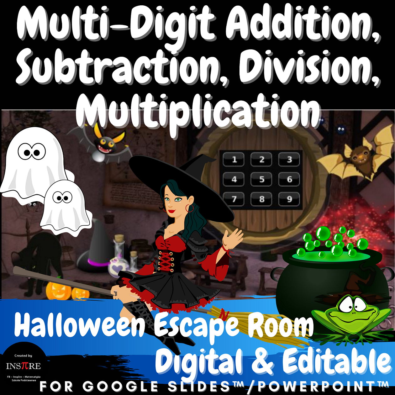 Halloween Escape Room Multi Digit Addition Subtraction Division ...