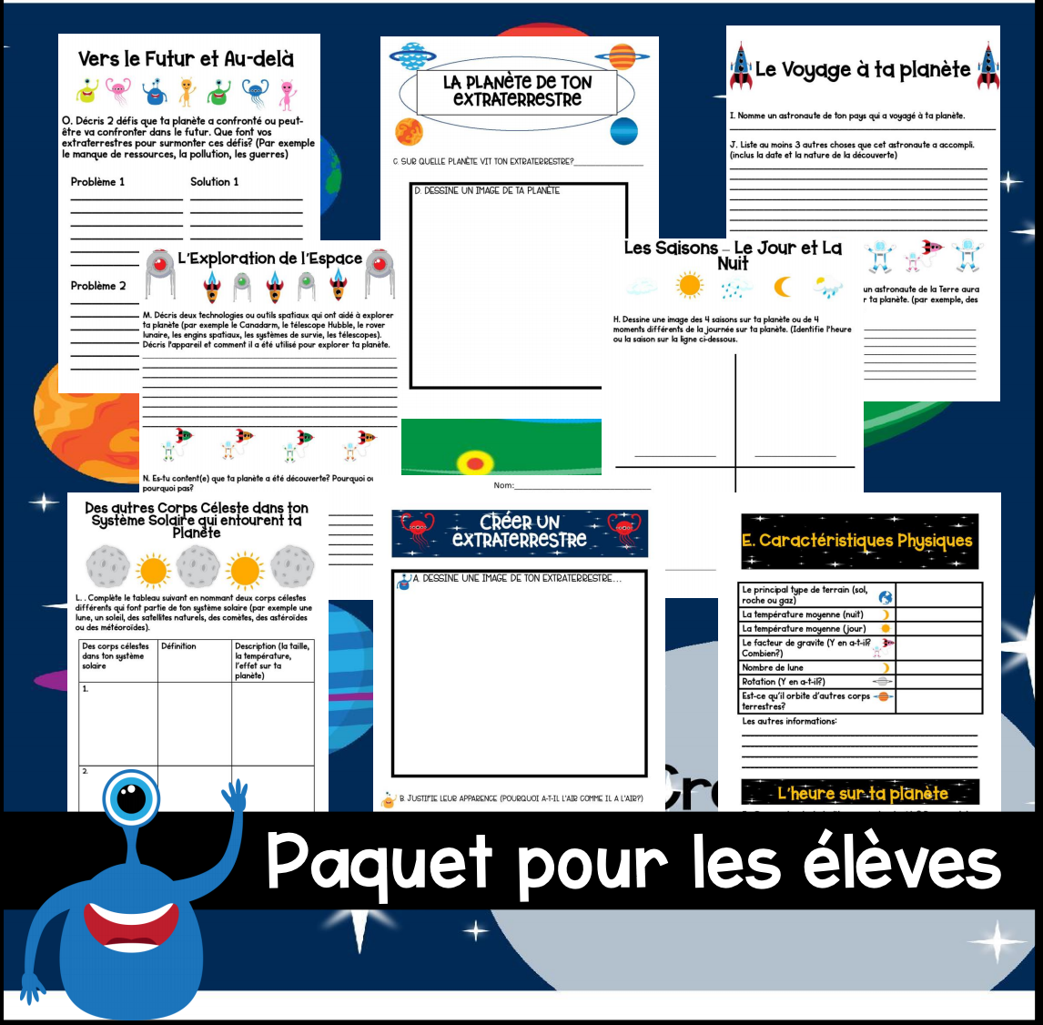 Projet de l'espace: Créer un extraterrestre