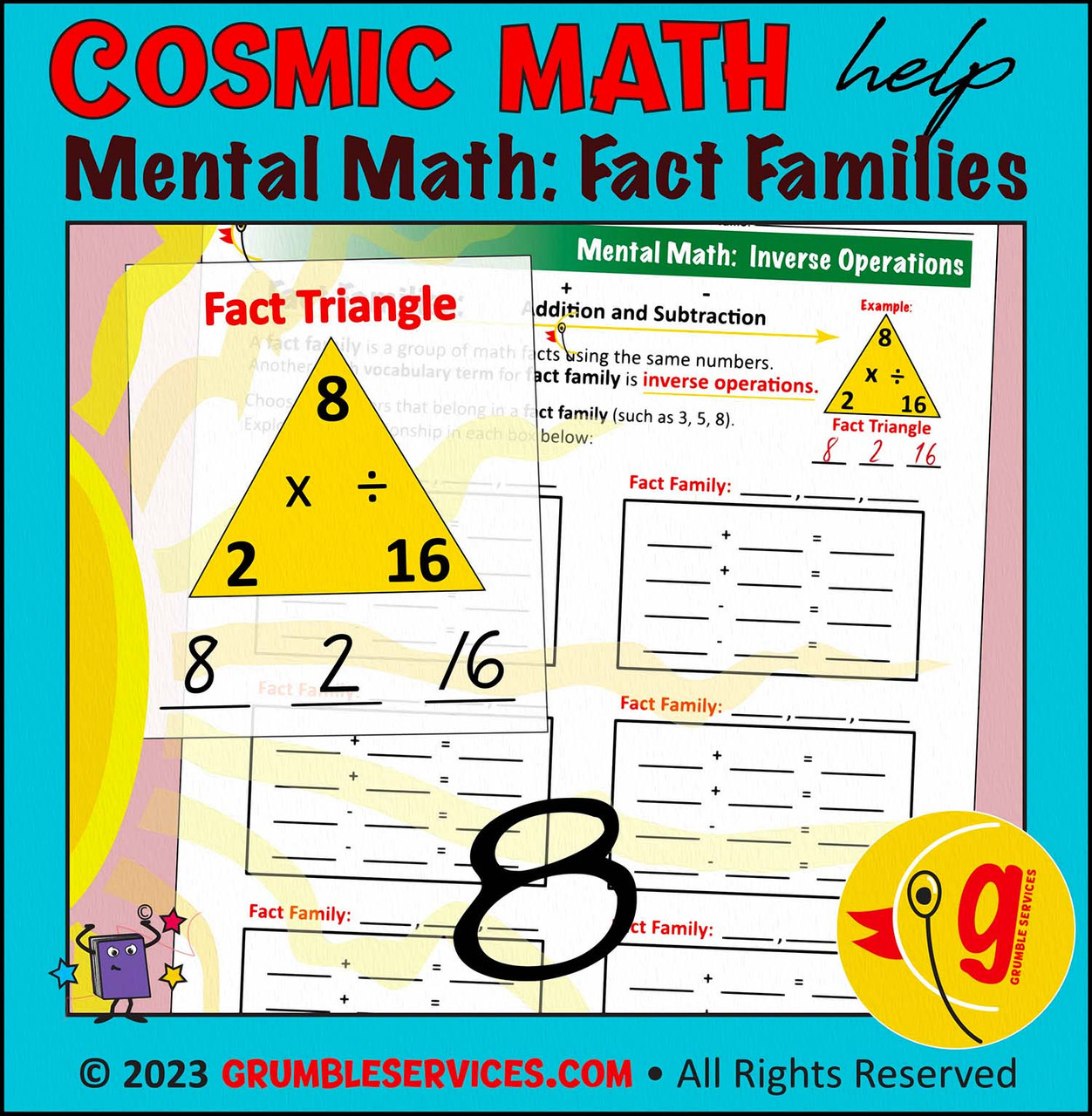 Inverse Operations & Fact Families BUNDLE: 5s, 6s, 7s, 8s, 9s - Math ...