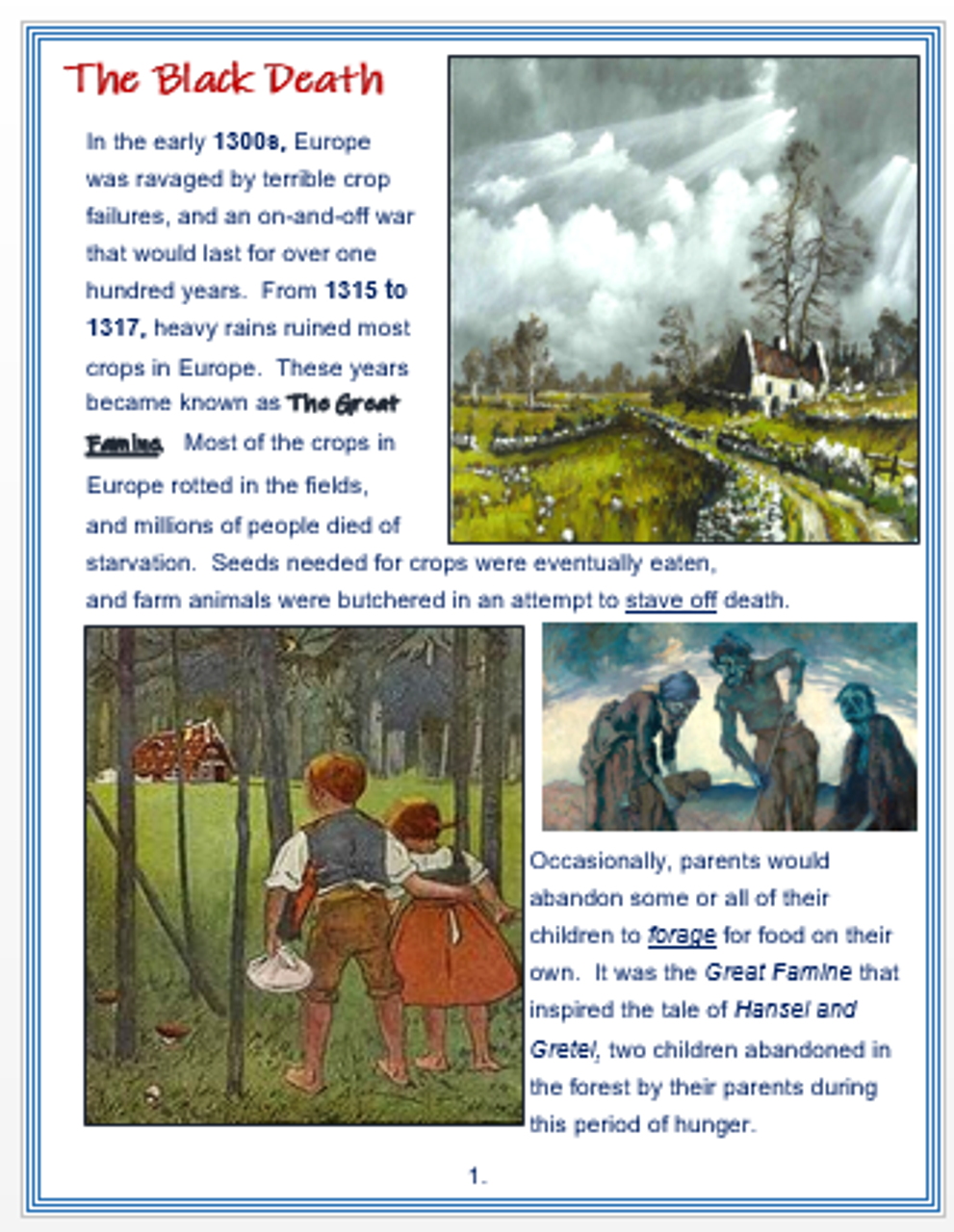 The Black Death In The Middle Ages For Kids