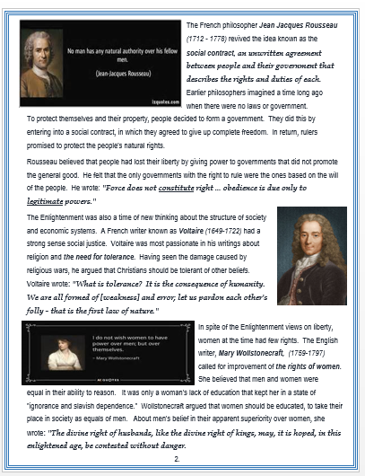 The Enlightenment and its Impact - An Overview + Assessments - Amped Up ...