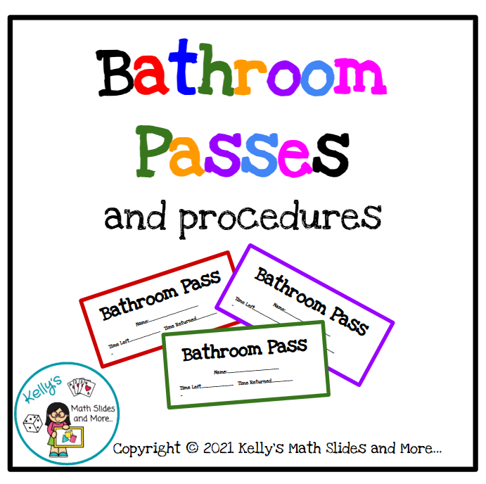 Bathroom Passes Template - Editable