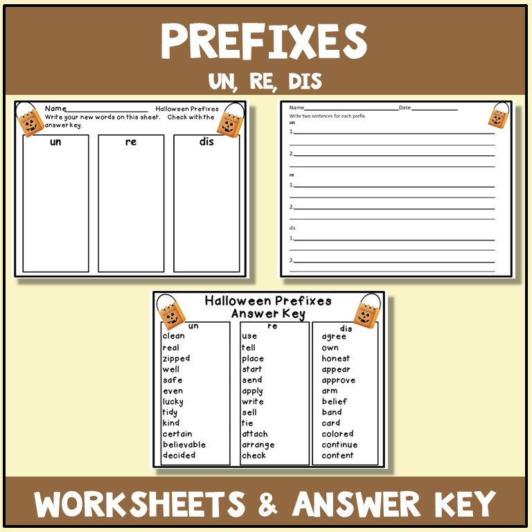 Prefixes Literacy Center Halloween Theme