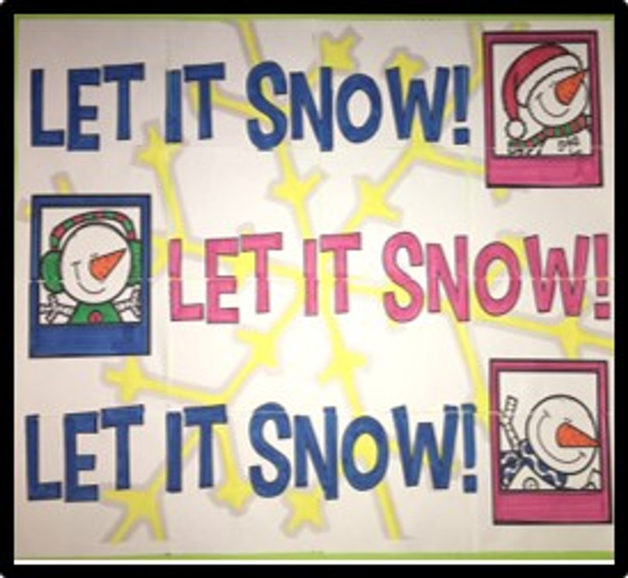 Christmas - Holiday Collaborative Poster! Let it Snow Team Work ...