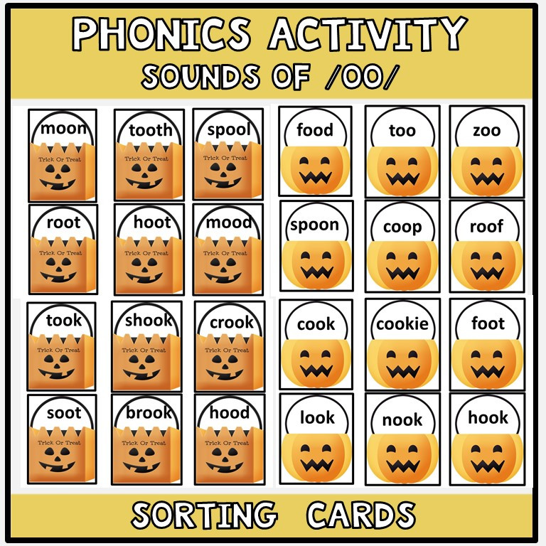 Halloween Literacy Center Sounds of OO