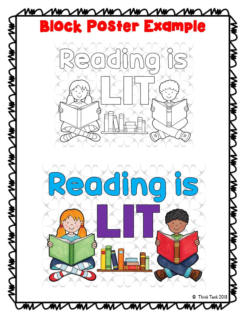 Reading is Lit Collaborative Poster - Amped Up Learning