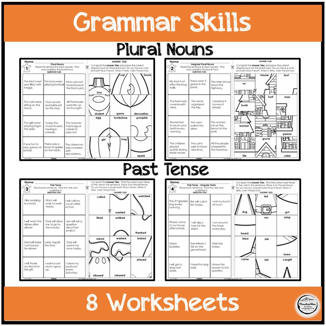 Grammar Skills Secret Picture Puzzles